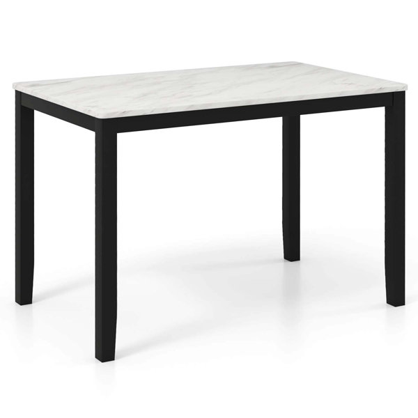Wrought Studio™ Dining Table 45" Rectangular Mid Century Kitchen Table With Tabletop | Wayfair